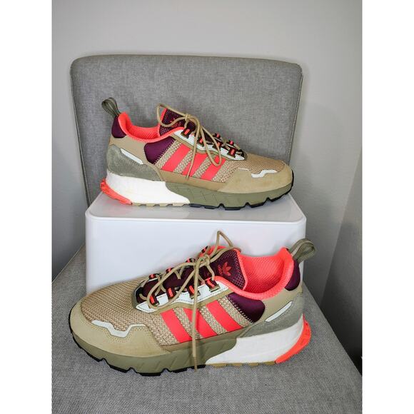 adidas | Shoes | Adidas Zx K Boost Seasonality Tan Victory Crimson ...